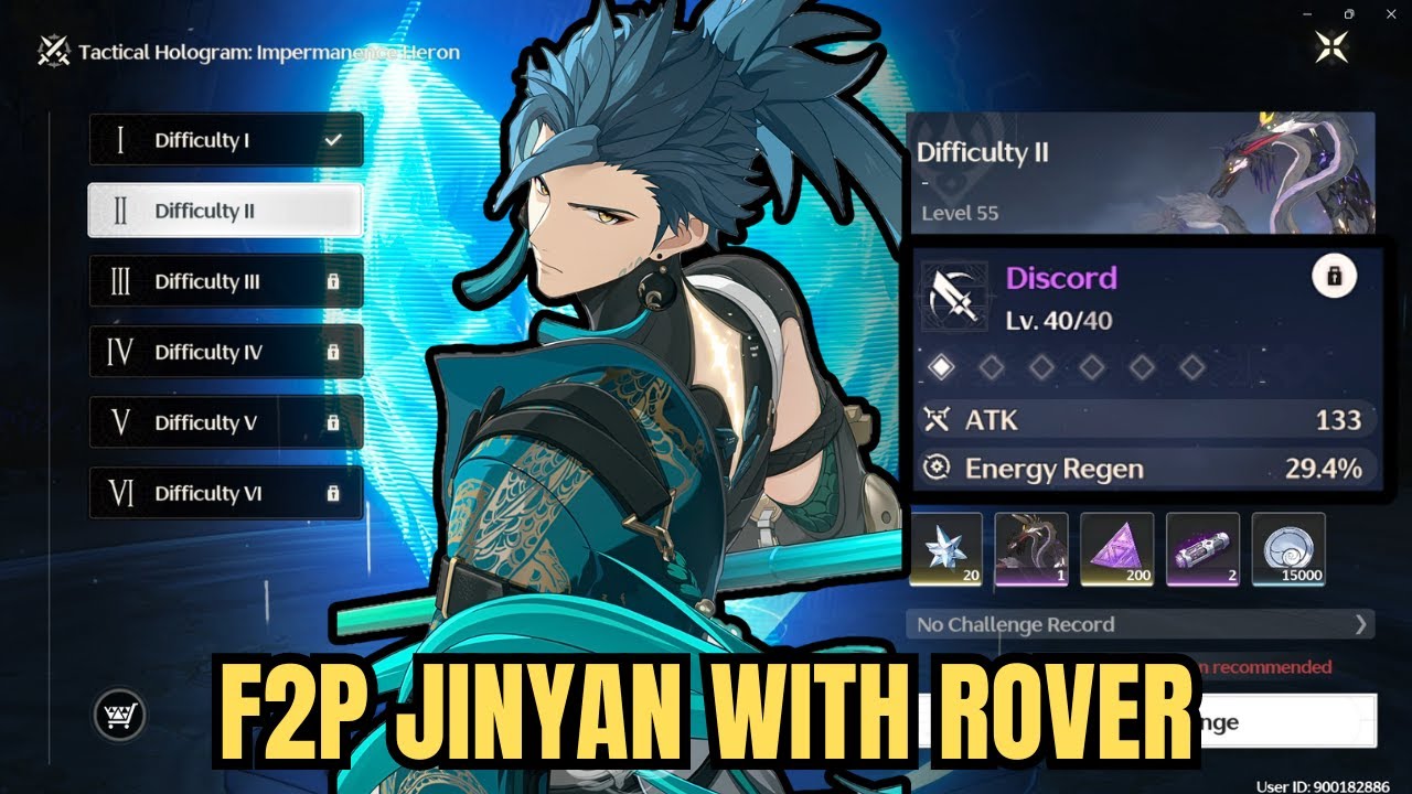 F2P Build Jinyan with Rover & Verina | Tactical Hologram: Impermanence ...