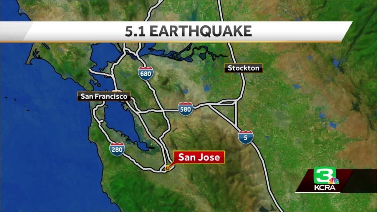5.1 earthquake strikes near San Jose - YouTube