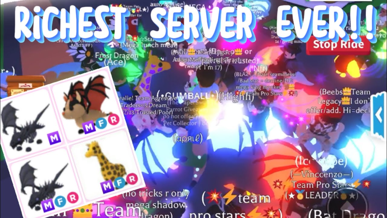 Trading MEGA BAT DRAGON in the RICHEST SERVER I have EVER seen!! SEE ...
