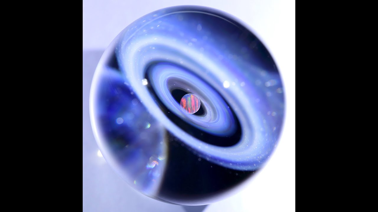 52mm Galaxy Glass Marble, Opal Space Glass Sphere, Cosmic glass ...