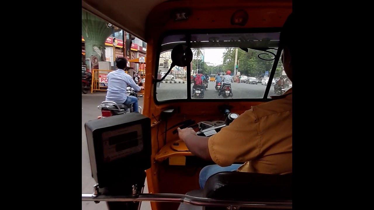 Auto Rickshaw drive through Chennai - YouTube