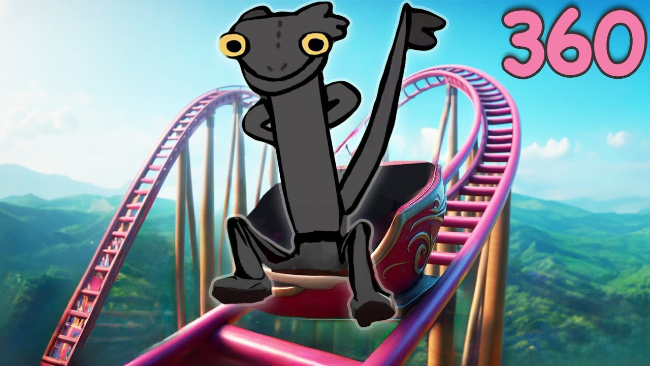 Meme 360: Dancing Toothless & the FAZBEAR Roller Coaster - YouTube