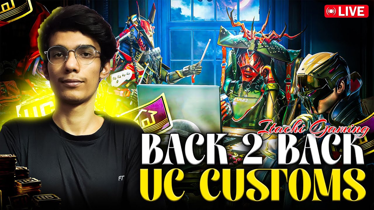 BGMI LIVE CUSTOM ROOM | RP AND UC GIVEAWAY EVERY MATCH | ALL WEAPONS ...