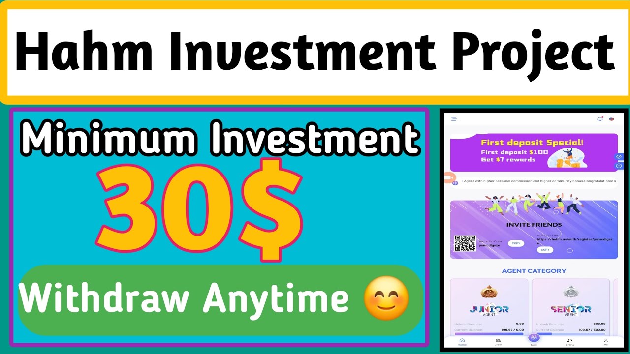 HAHM Investment Project ll Account Create plan buy Method ll Saqlain ...