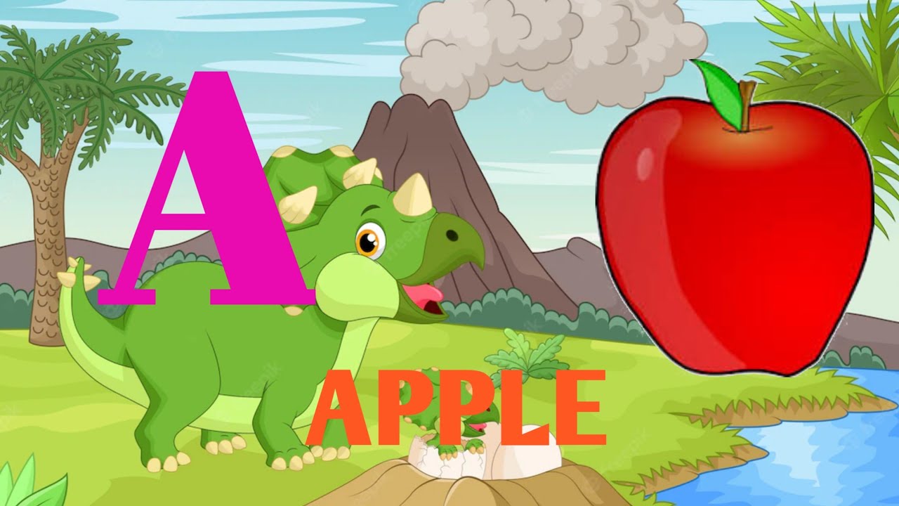 A B C D.a for Apple b for bat c for cow. English alphabet ABC.phonics ...