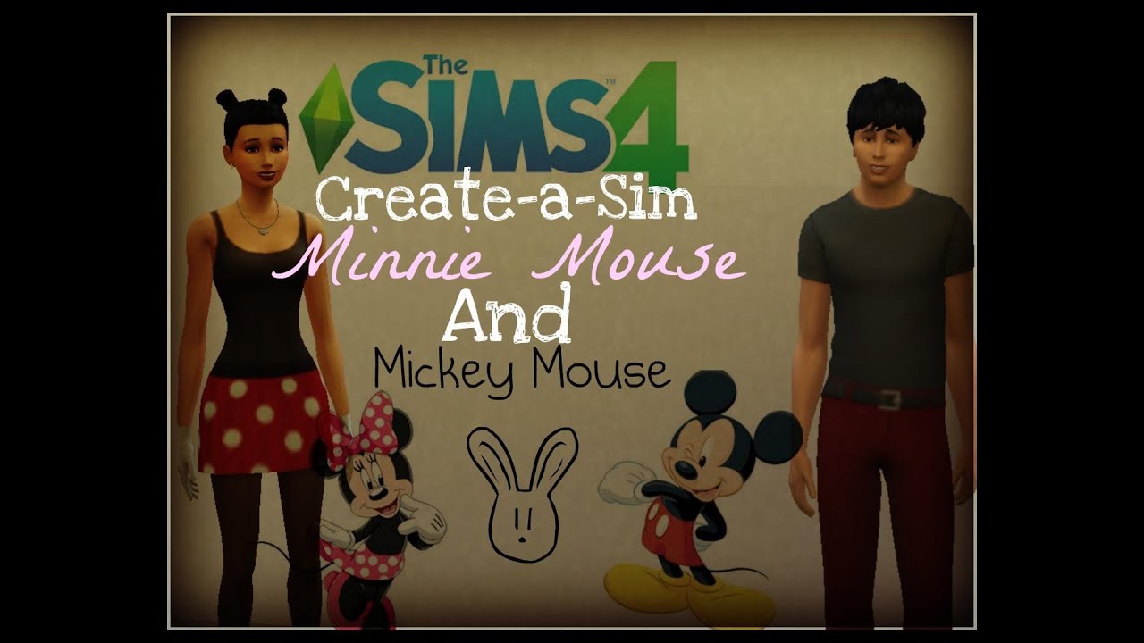 The Sims 4 Create A SIm |Mickey and Minnie Mouse - YouTube