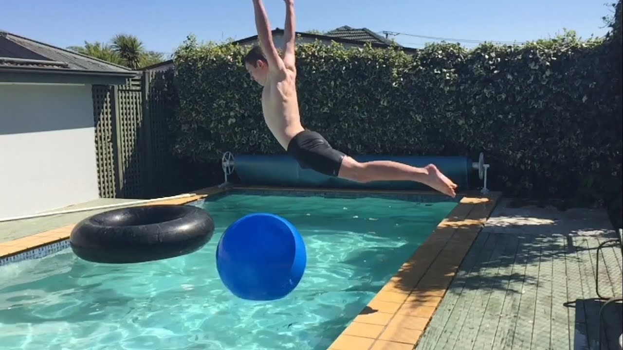 Cheer And Gymnastics At The Pool! - YouTube