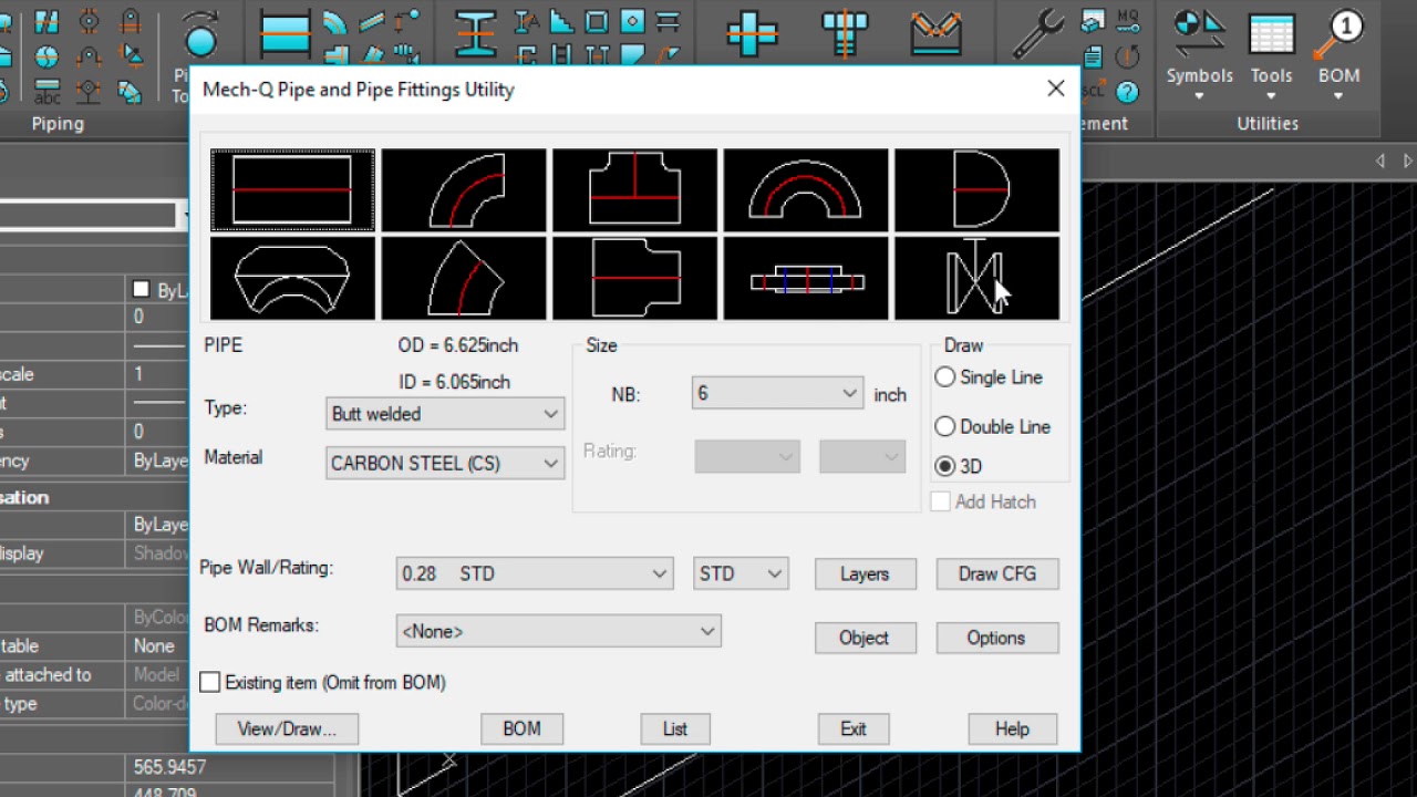 3d Piping Drawing Exercise - 45 Degree In a Z Direction - YouTube