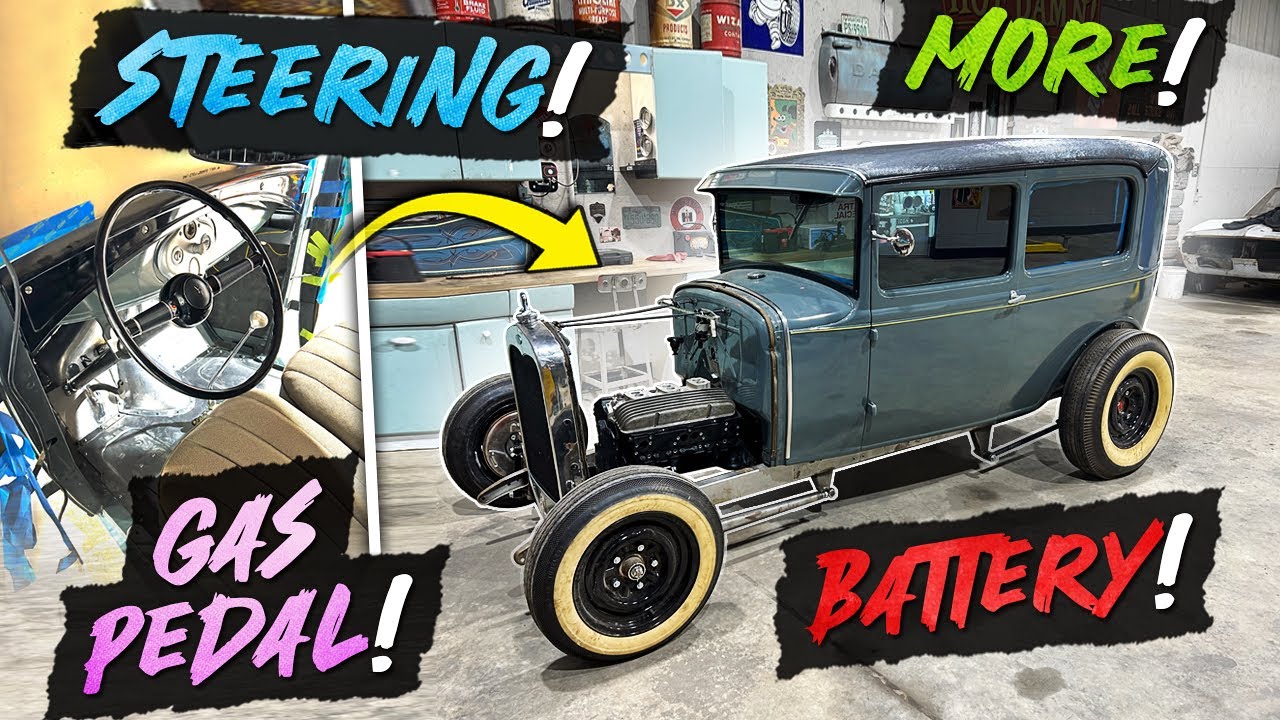 HOT ROD BUILD! Will the steering clear?? Gas Pedal, HIDDEN Battery and ...