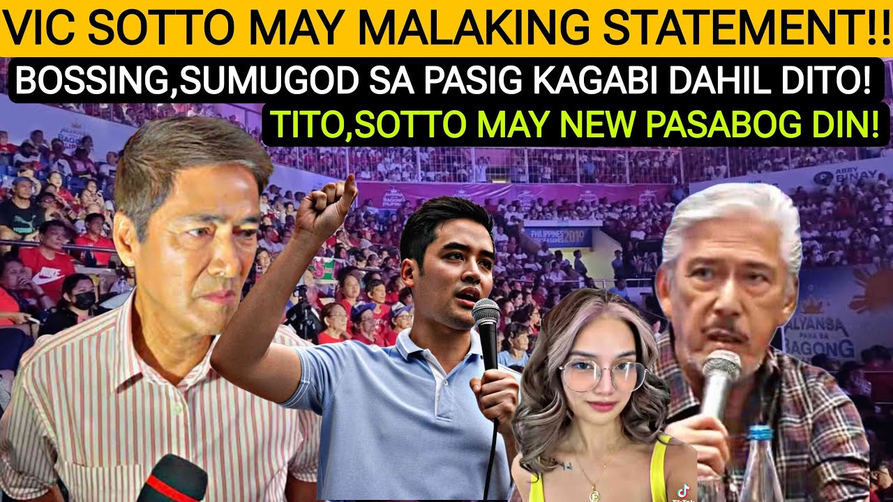 NIYANIG BANSA‼️VIC SOTTO,SUMUGOD KAGABI SA PASIG‼️MALAKING STATEMENT,NI ...