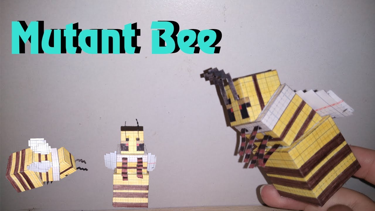 Mutant Bee - cách làm mô hình giấy Ong đột biến | Minecraft Papercraft ...
