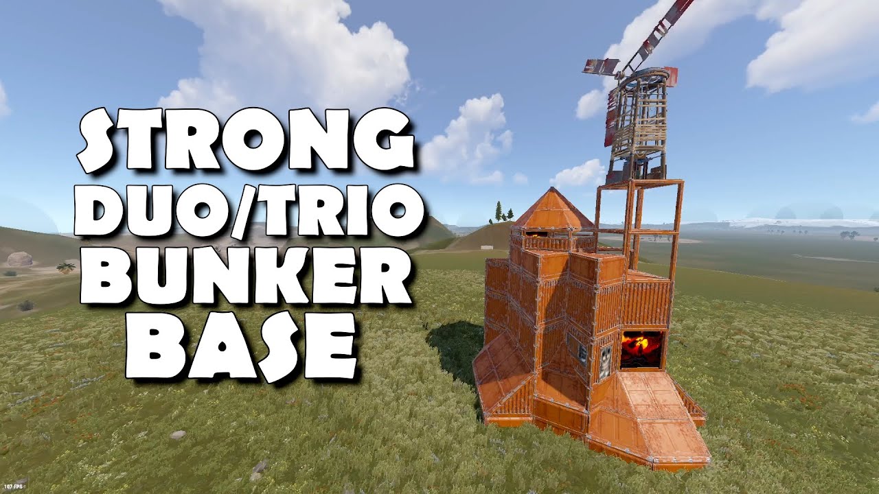 STRONG SOLO/DUO/TRIO BUNKER BASE DESIGN RUST 2024 - YouTube