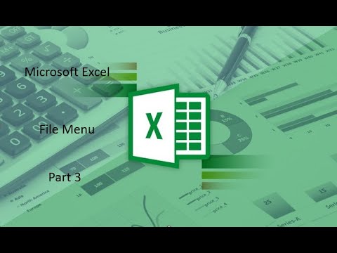 File Tab in Microsoft Excel Step by Step || part 3 - YouTube