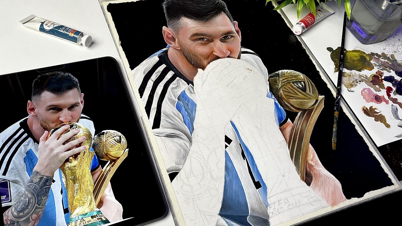 Lionel Messi Drawing , Step by step colouring Tutorial - Part 3 ...