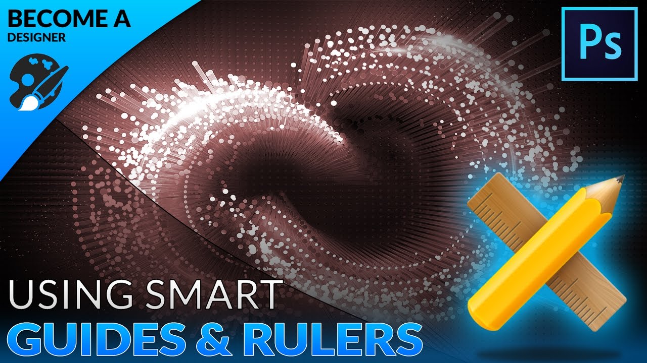 Using Lines & Smart Guides - #10 Adobe Photoshop Design Tutorial Series ...
