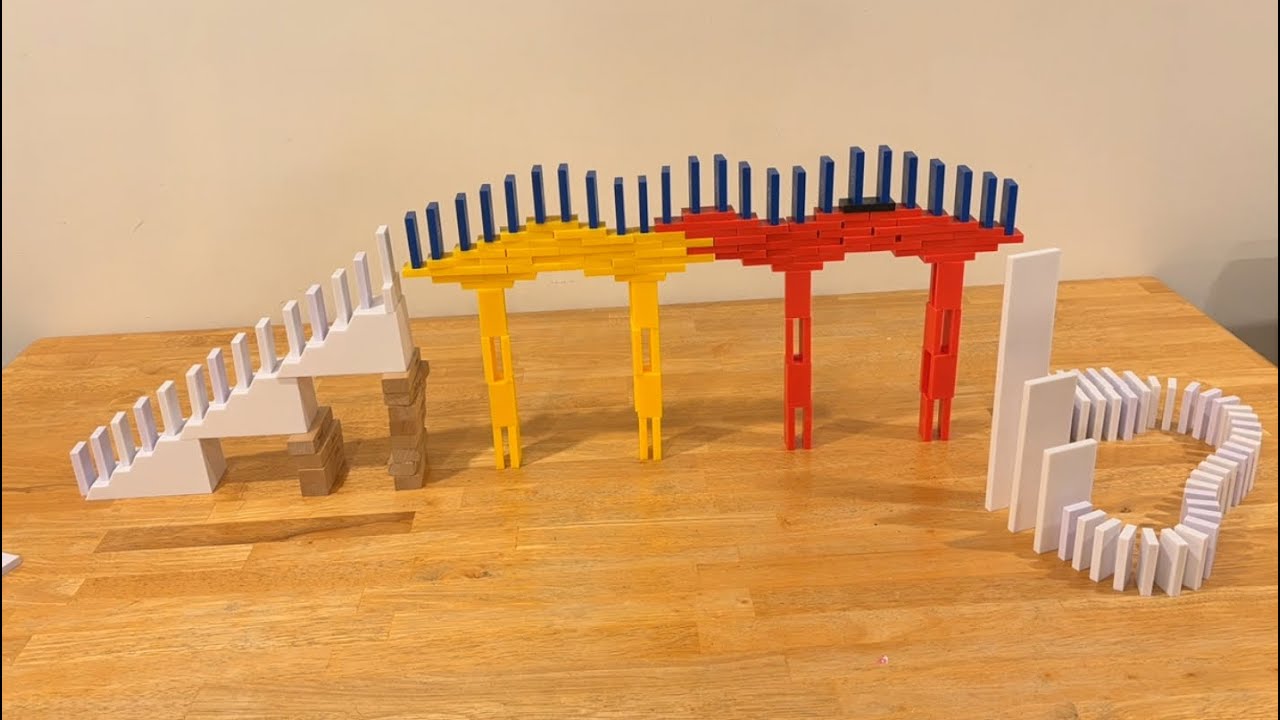 Creating and toppling complex domino structure (#dominowarsextras ...