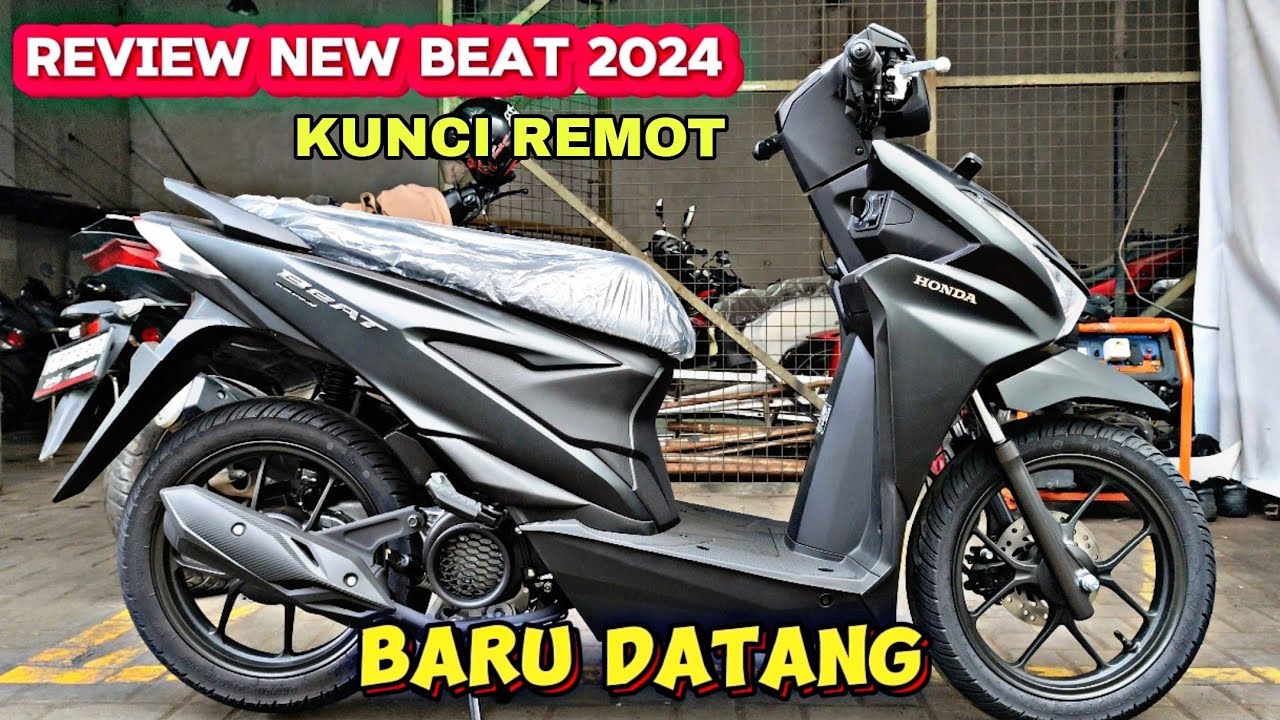 REVIEW NEW BEAT 2024 TERBARU PAKAI KUNCI REMOT ATAU KEYLES WARNA HITAM ...