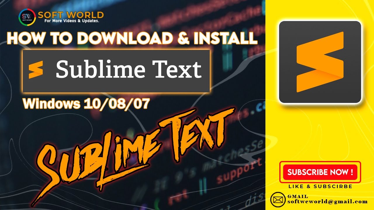 How to install Sublime Text 4 on Windows 10 [ 2022 Update ] Free Text ...