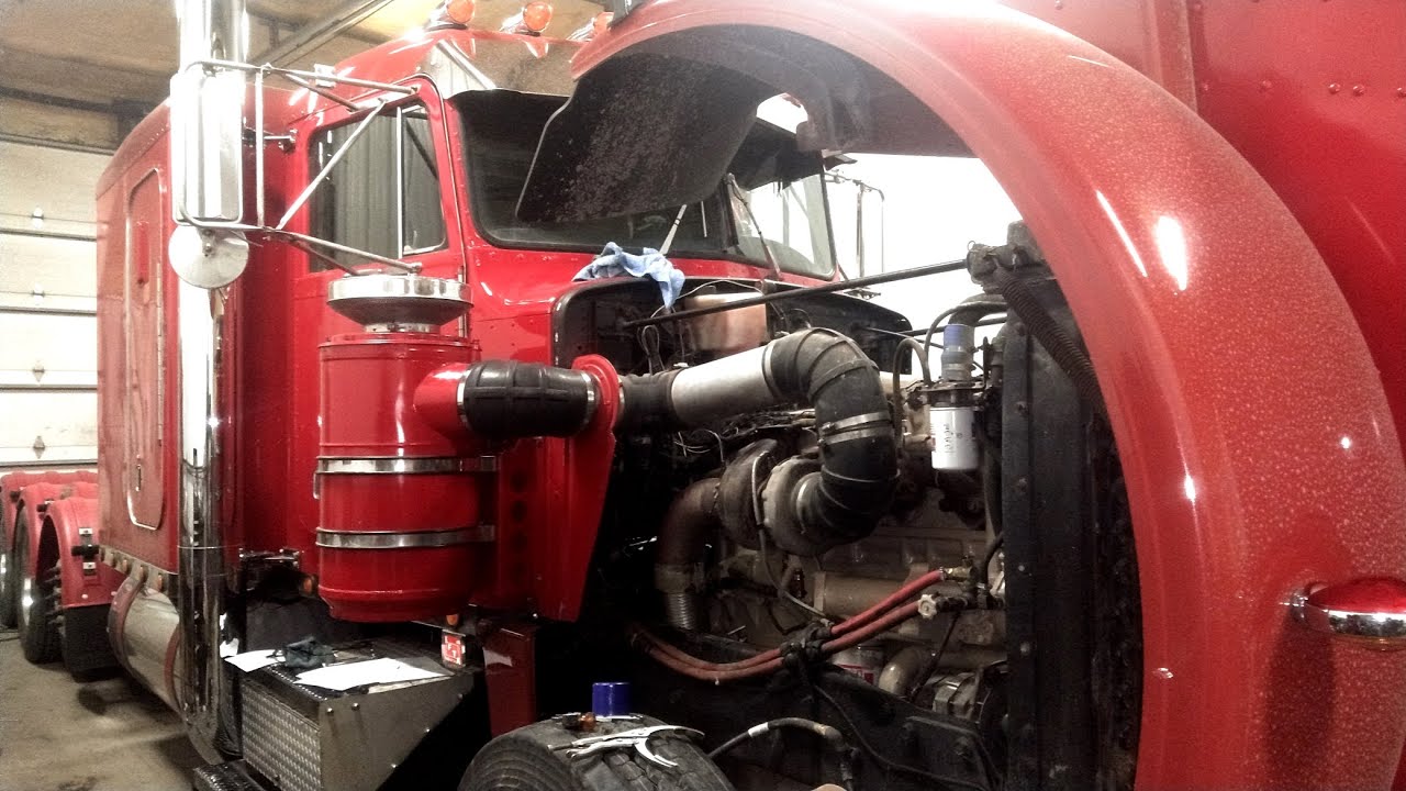 project update on old red peterbilt 359 - YouTube