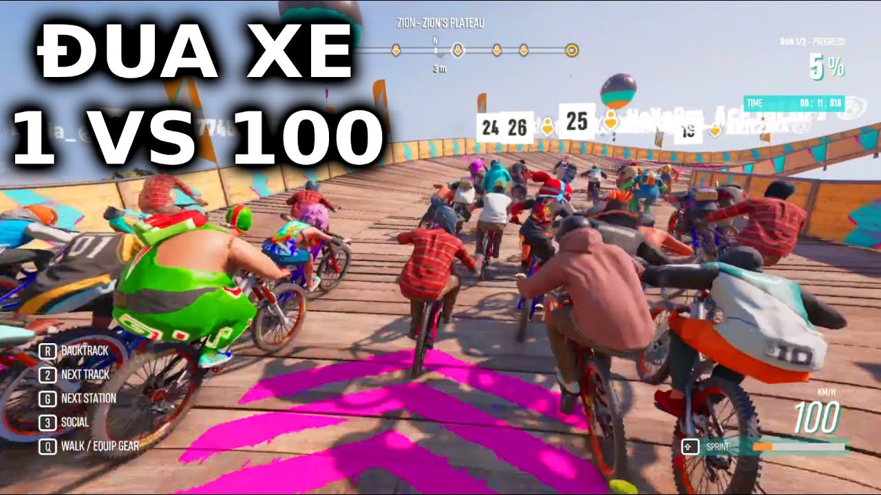 TÔI ĐUA XE ĐẠP SIÊU KHÓ VỚI 100 NGƯỜI | GNDTT | Riders Republic - YouTube