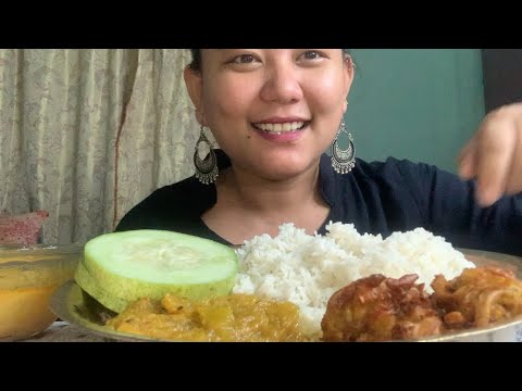 Nepali Mukbang/simple veg khana👌 - YouTube