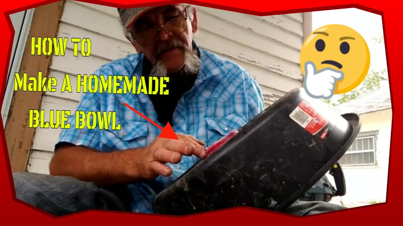 How to make a homemade blue bowl - YouTube