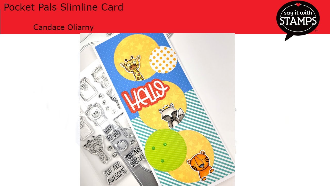 Pocket Pals Slimline Card | Say It With Stamps | PHOTOPLAY PAPER - YouTube