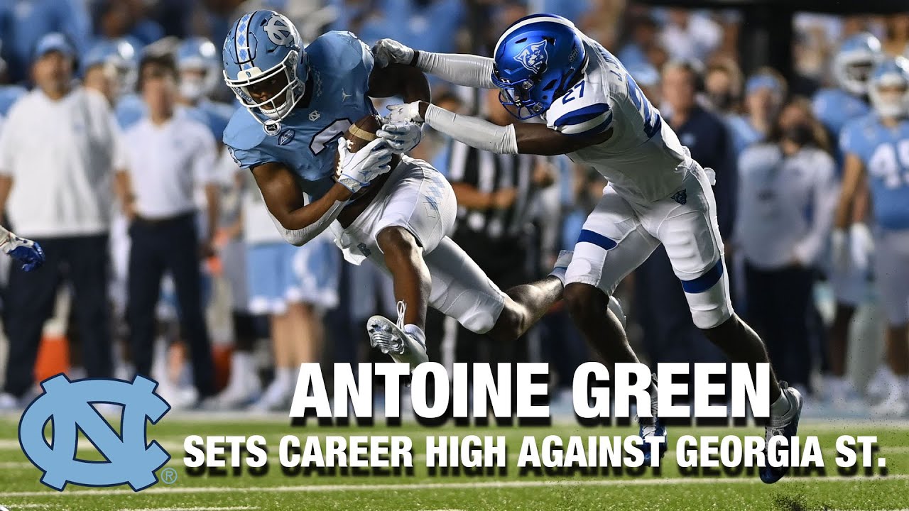 UNC Wide Receiver Antoine Green Sets Career High Against Georgia State ...