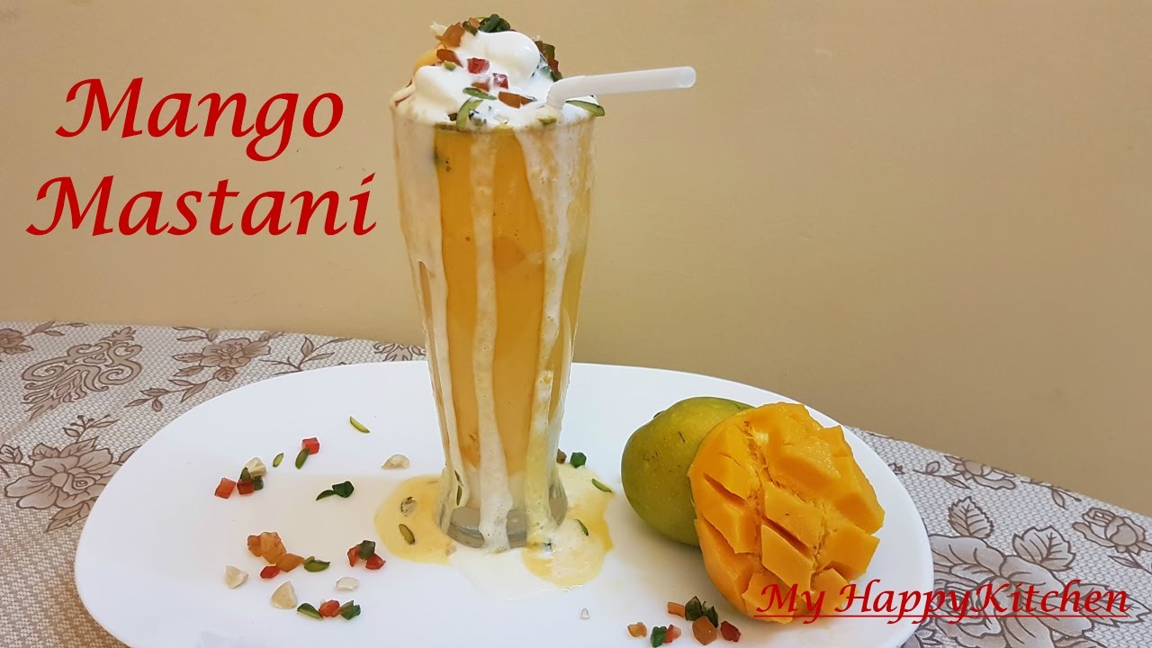 Mango Mastani Recipe | Mango Milkshake with Icecream recipe | Summer ...