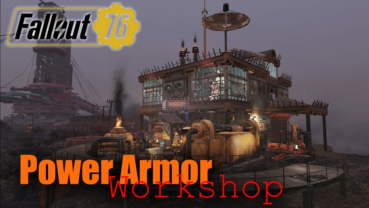 Fallout 76 Camp Build : Power Armor Workshop - YouTube