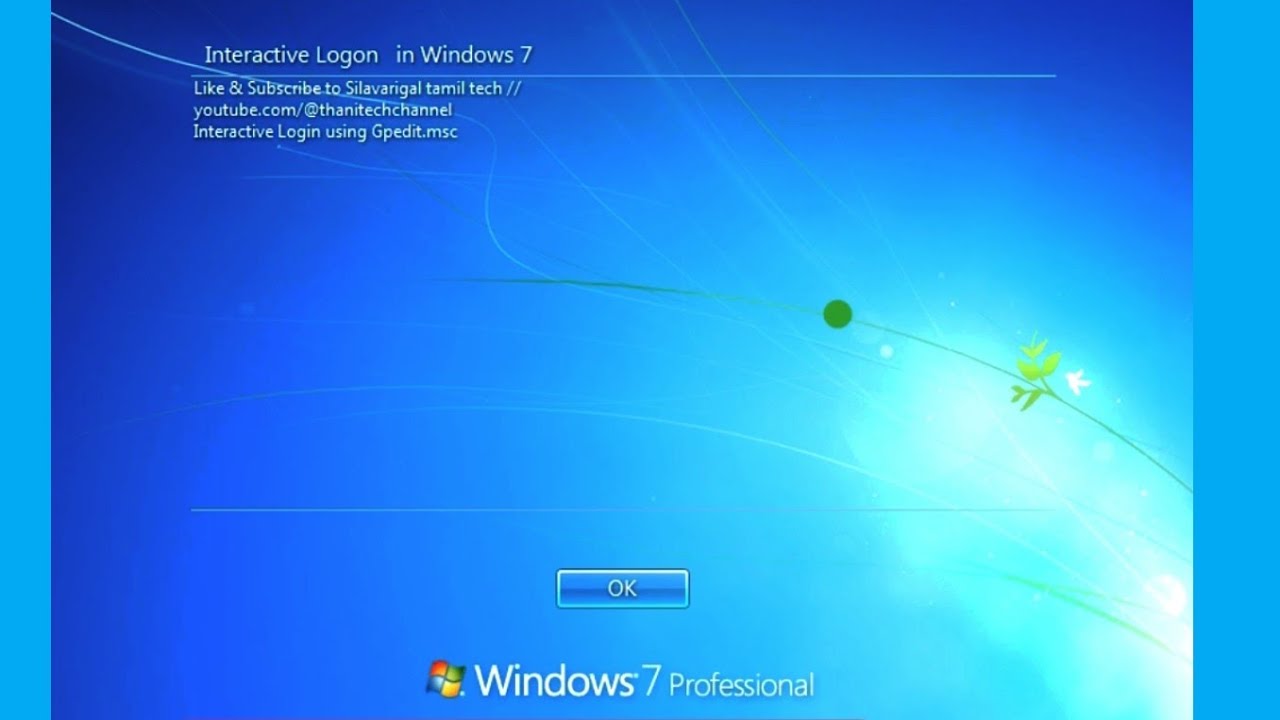 How to set windows welcome message|| Windows Interactive Logon || #tech ...