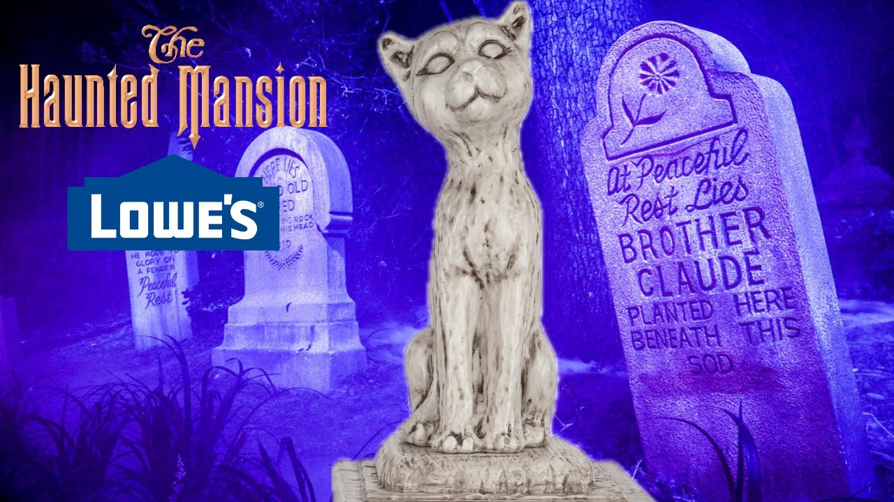 Unboxing The Haunted Mansion Cat Tombstone - YouTube