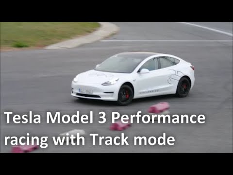 Tesla Model 3 Performance racing with Track mode (Sosnová Autodrome) # ...