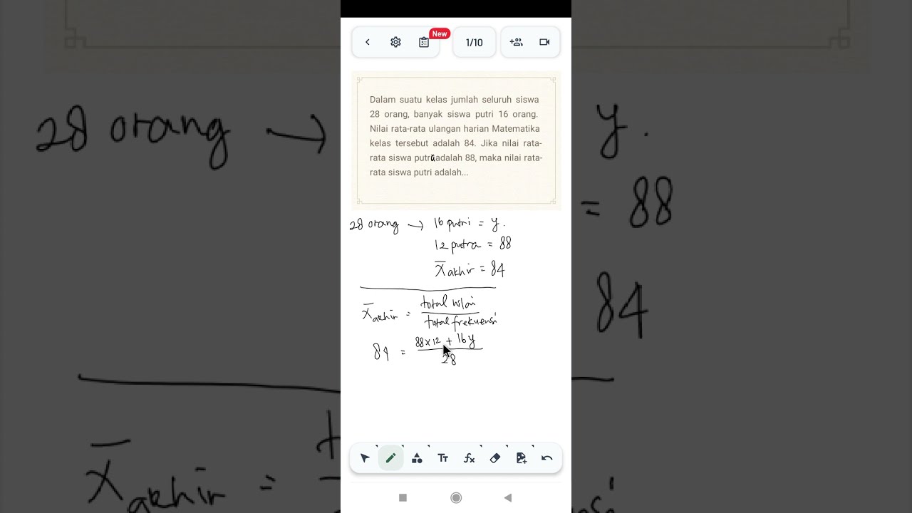 Dalam suatu kelas jumlah seluruh siswa 28 orang, banyak siswa putri 16 ...