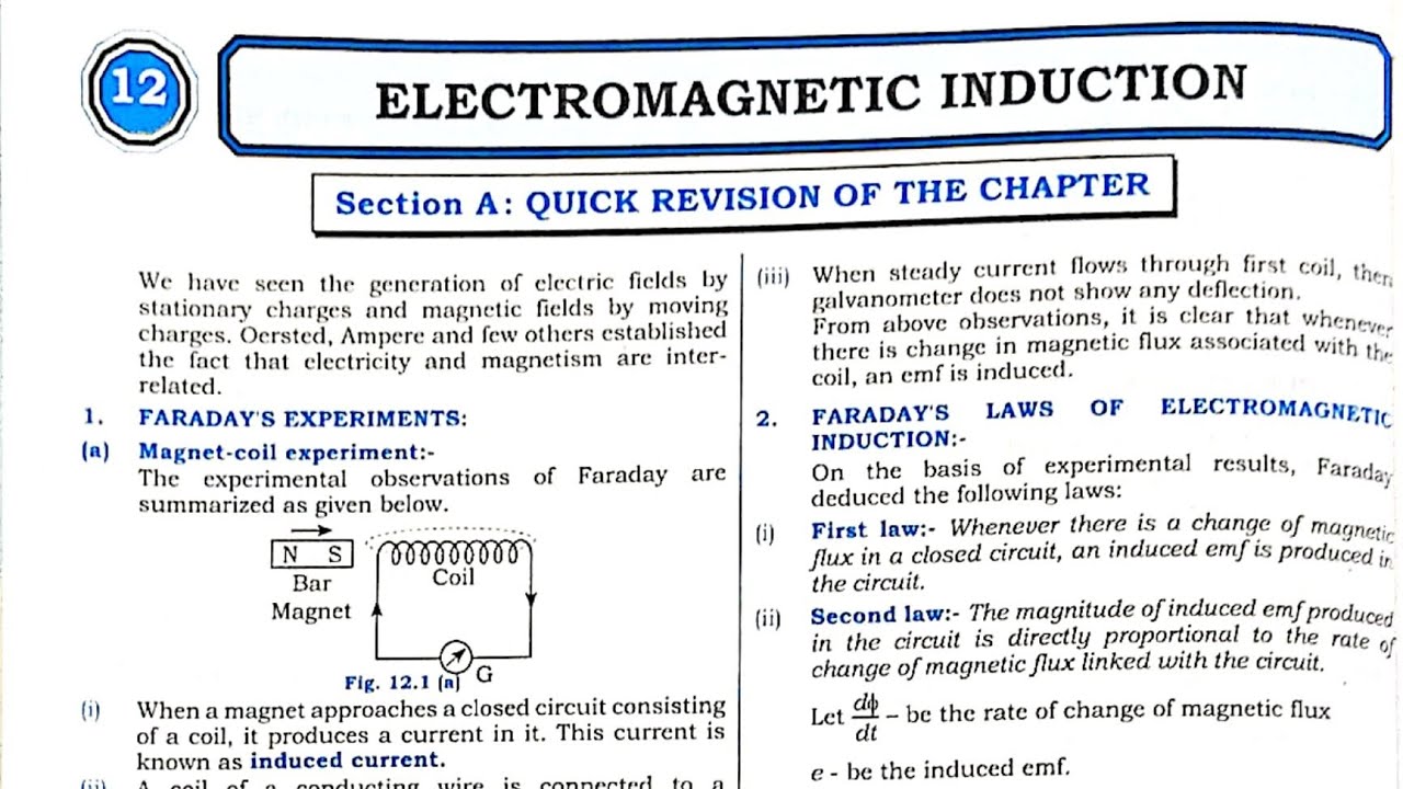 Class 12th Physics Uttam Notes Chapter 12.Electromagnetic Induction # ...