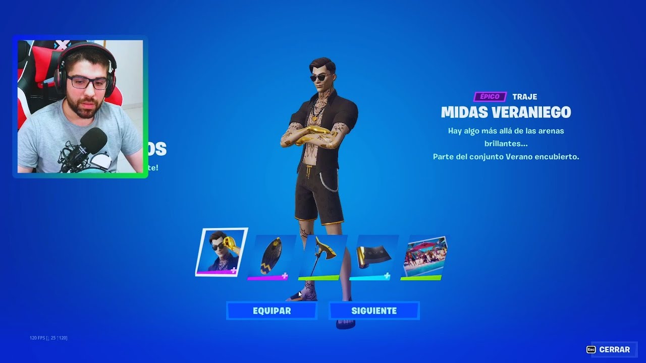 TRIUNFO ÉPICO con la SKIN de MIDAS VERANIEGO en FORTNITE: ¡Corona ...