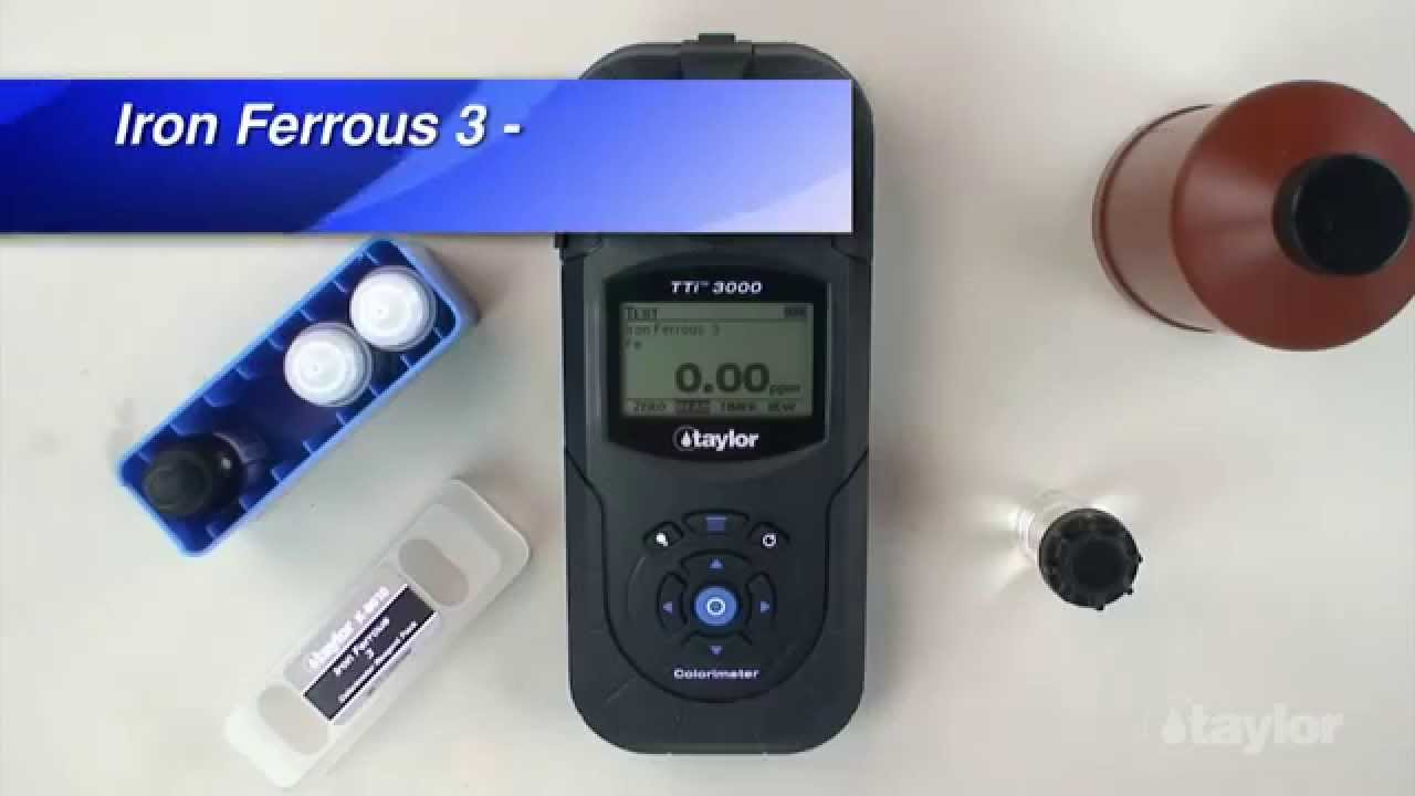 Testing for Ferrous Iron Using Taylor’s TTi Colorimeter (M-3000) - YouTube