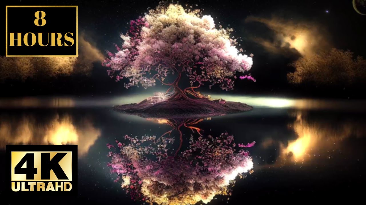 Nature Cherry Sakura Tree Beautiful Water Wallpaper Screensaver ...