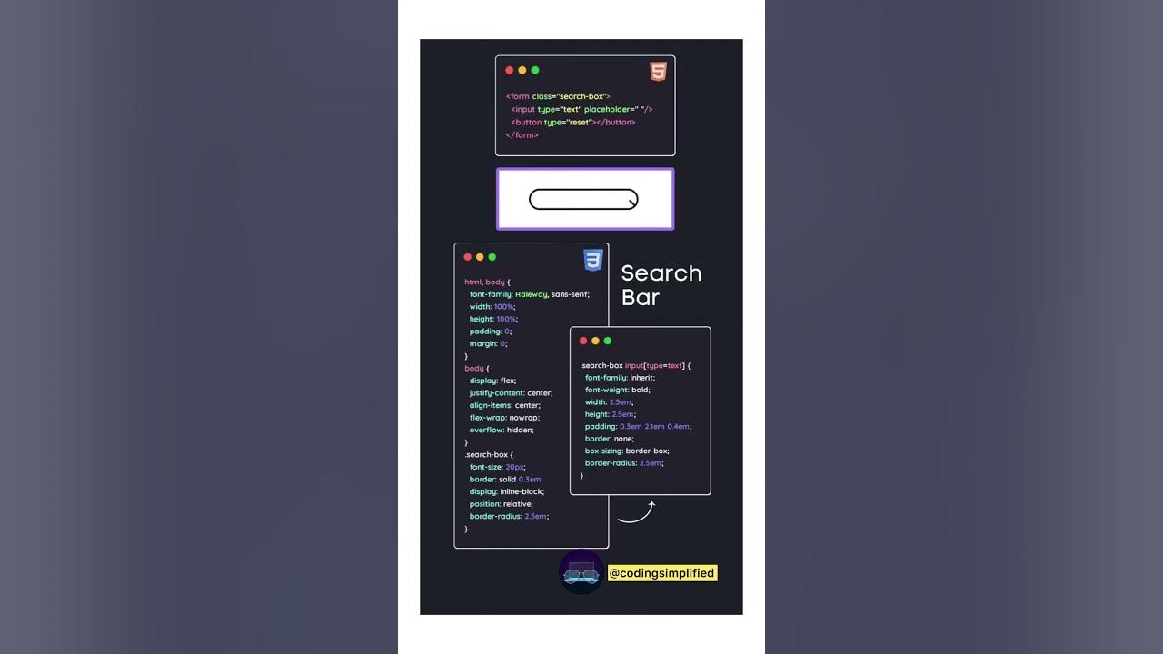 Project Search Bar Source Code Link Tmecodingsimplified Youtube