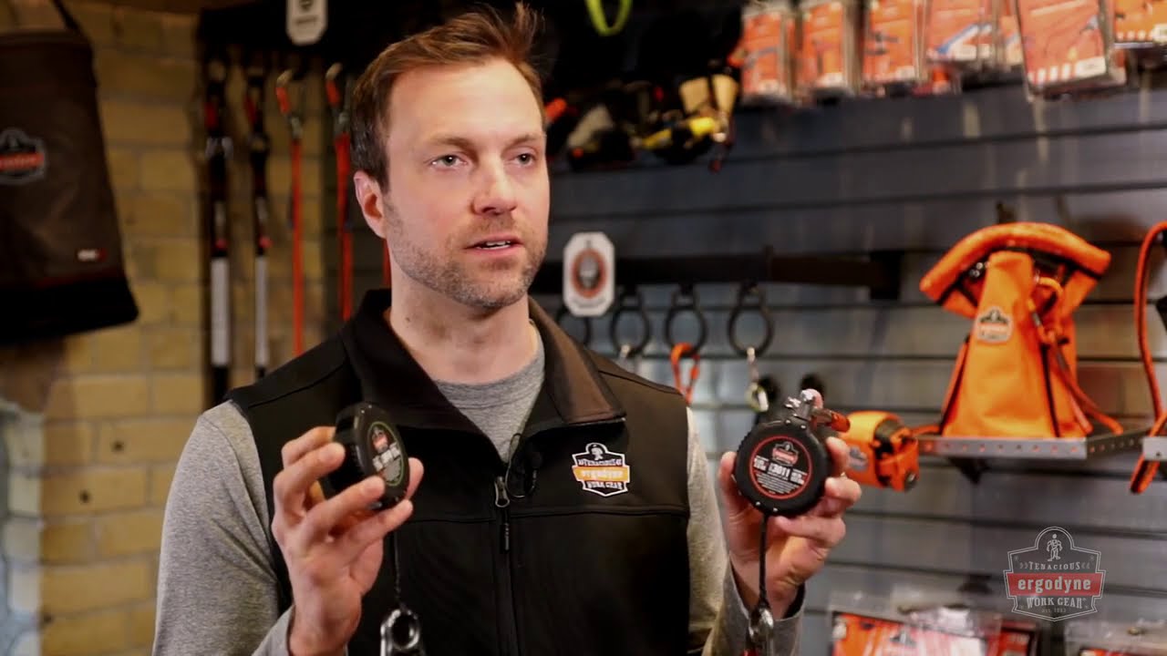 Longe porte outils anti chute rétractable à enrouleur automatique ...