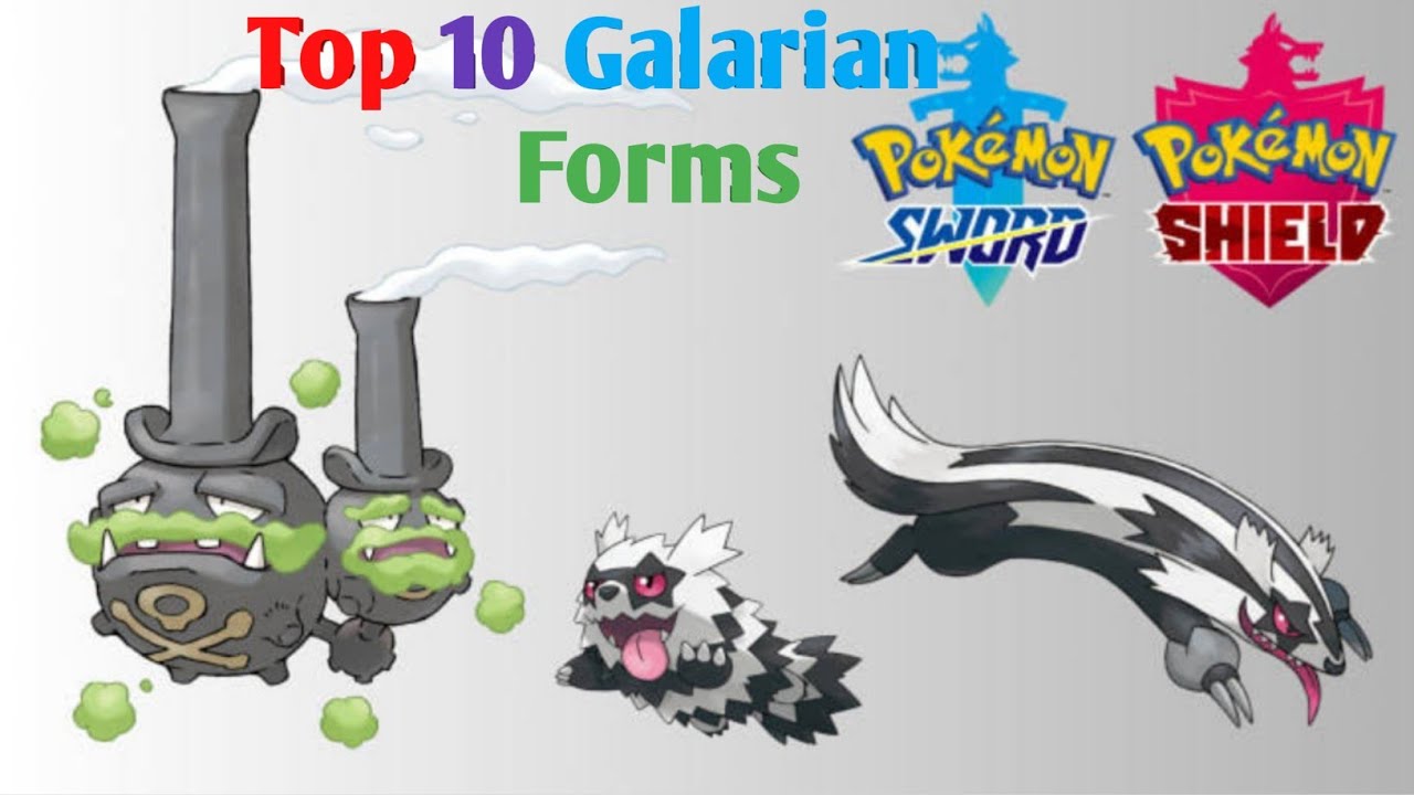 Top 10 Pokemon forms of Galar region - YouTube