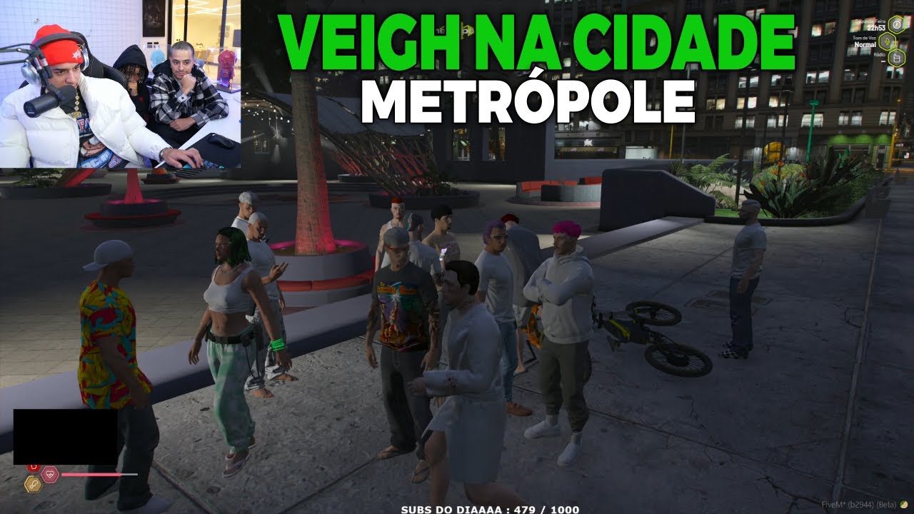 CORINGA COLOCOU O VEIGH PARA JOGAR GTA RP NA CIDADE METRÓPOLE - YouTube