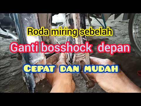 cara membuka dan memasang bos sok depan astrea star / c 70