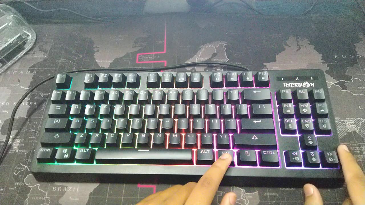 Mechanical Keyboard Imperion Mortar - quick type test and led effect ...