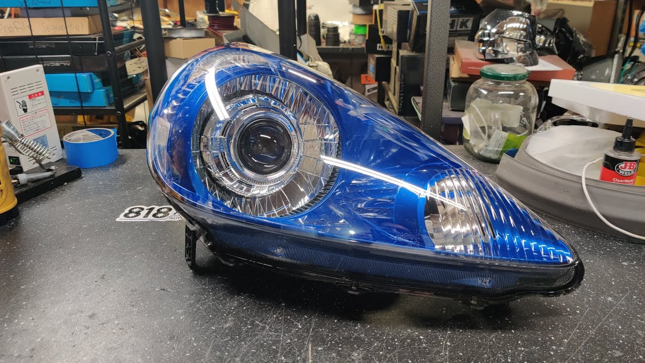 2007 Honda Fit headlight Retrofit featuring the Morimoto micro d2s ...