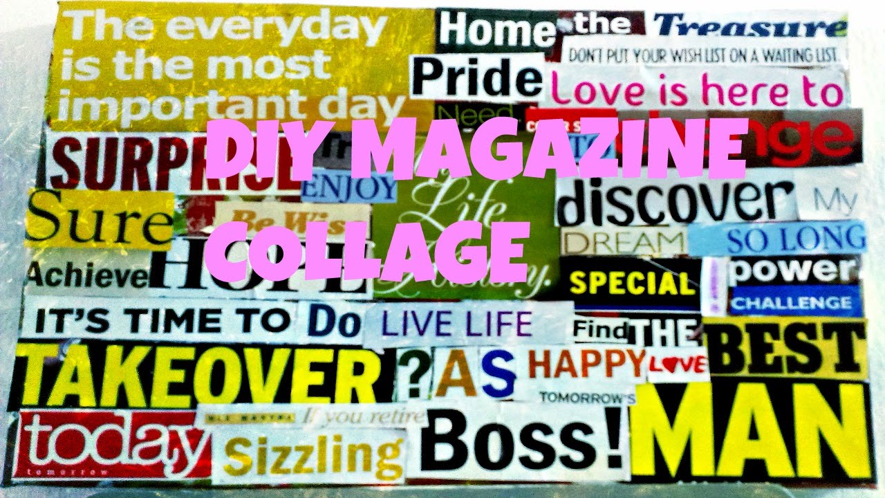 DIY OLD MAGAZINE COLLAGE ♡ - YouTube