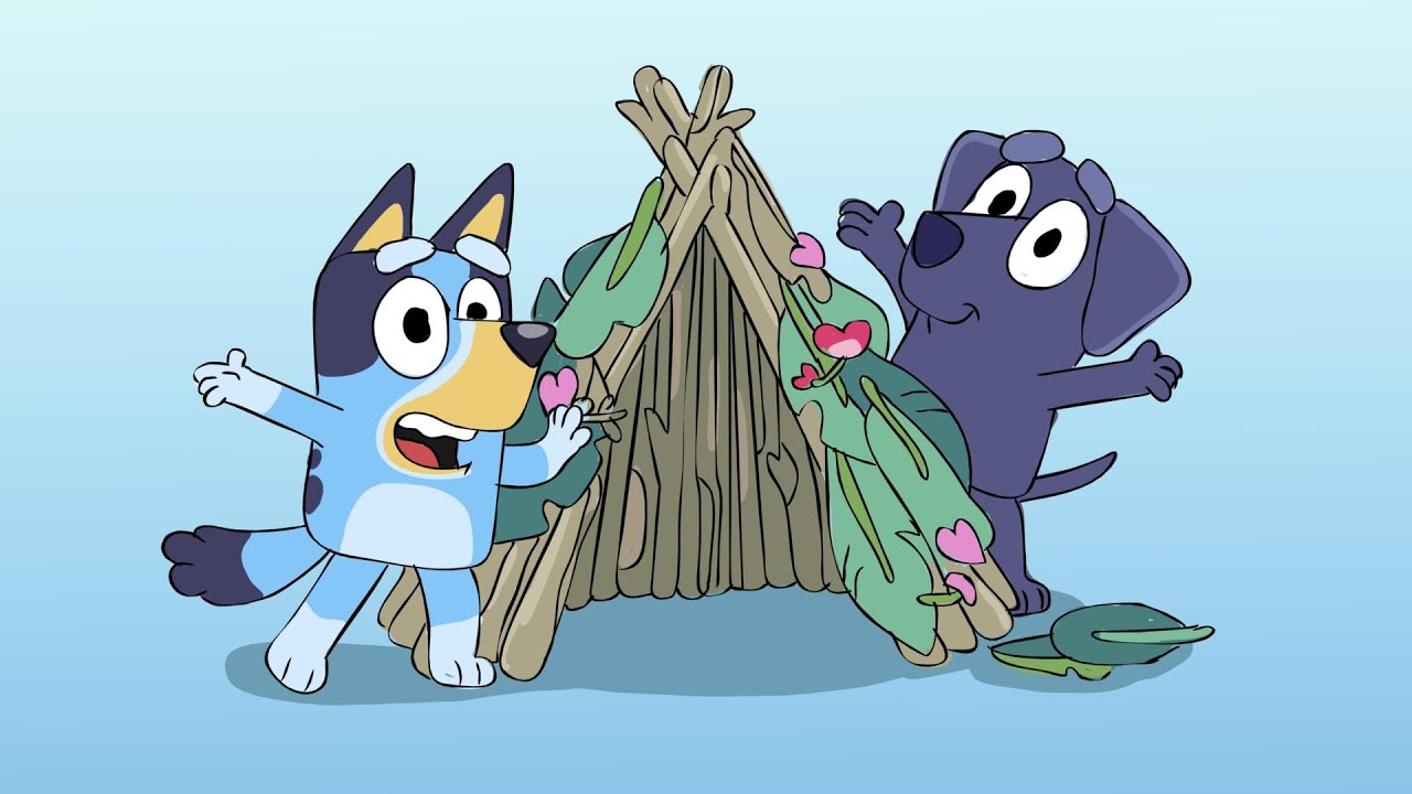 Bluey Camping Together with JeanLuc - YouTube