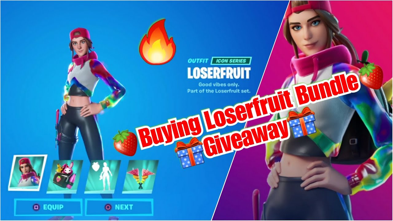 Buying Loserfruit 🍓 Bounce Berry Emote 💃 Fruit Punchers Pickaxe 🗡 ...
