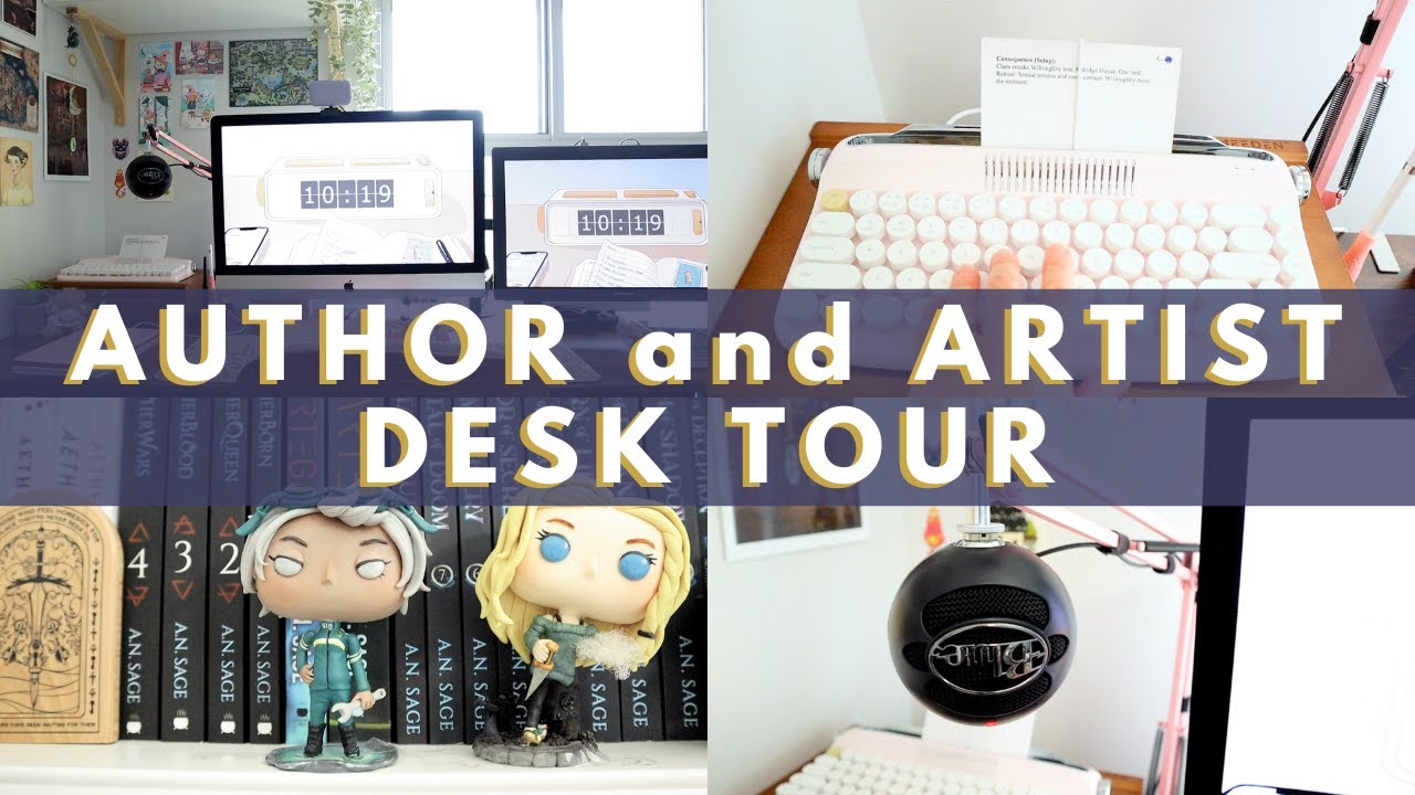 Author & Graphic Artist Desk Walkthrough // Creative Workspace Tour ...
