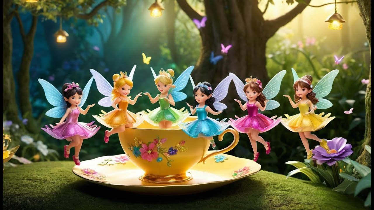 Five Little Fairies in a Teacup Ride | Magical Fairy for Kids | Fun ...